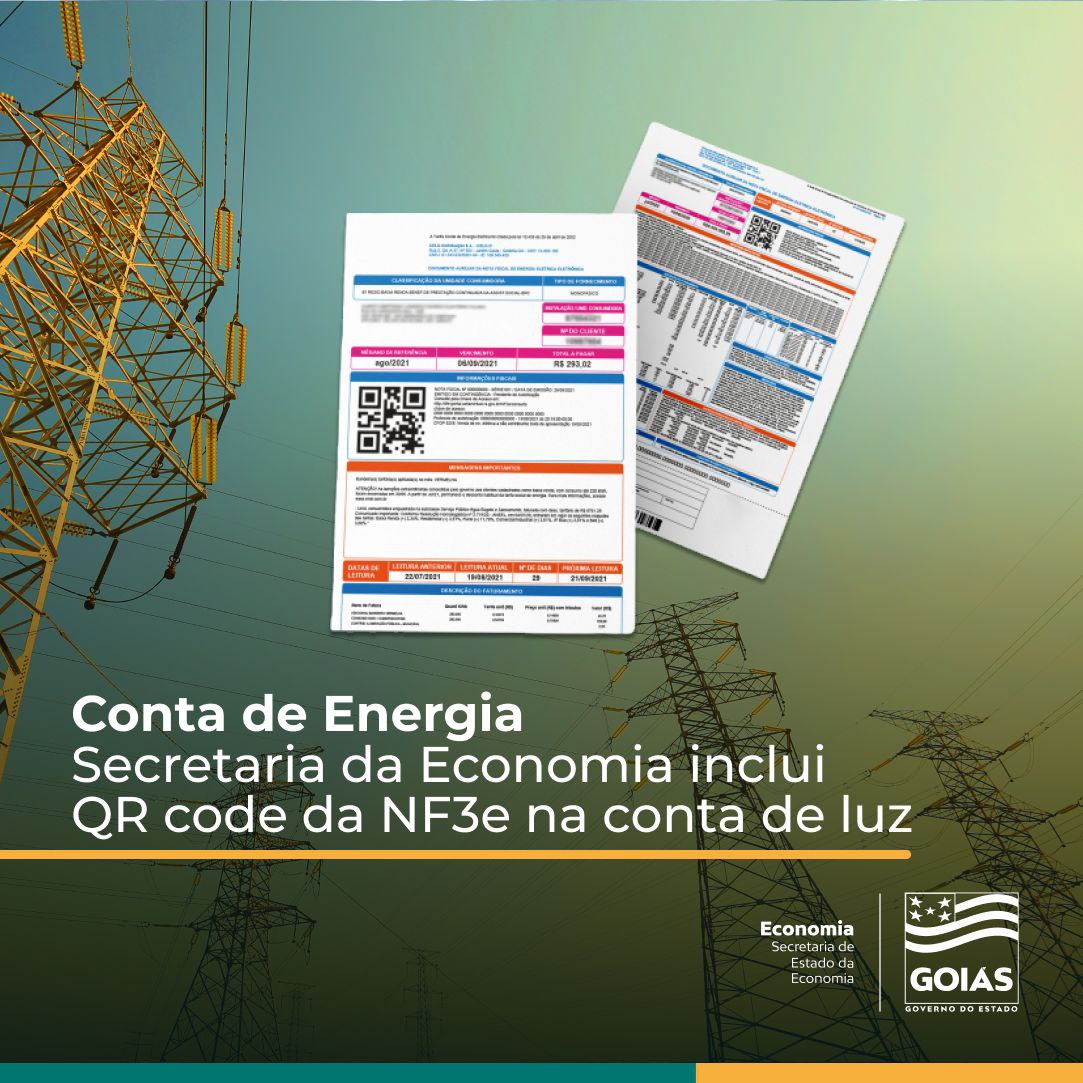 Comunicado/Conta de luz: Receita inclui QR code da NF3E na conta de energia – Secretaria da Economia